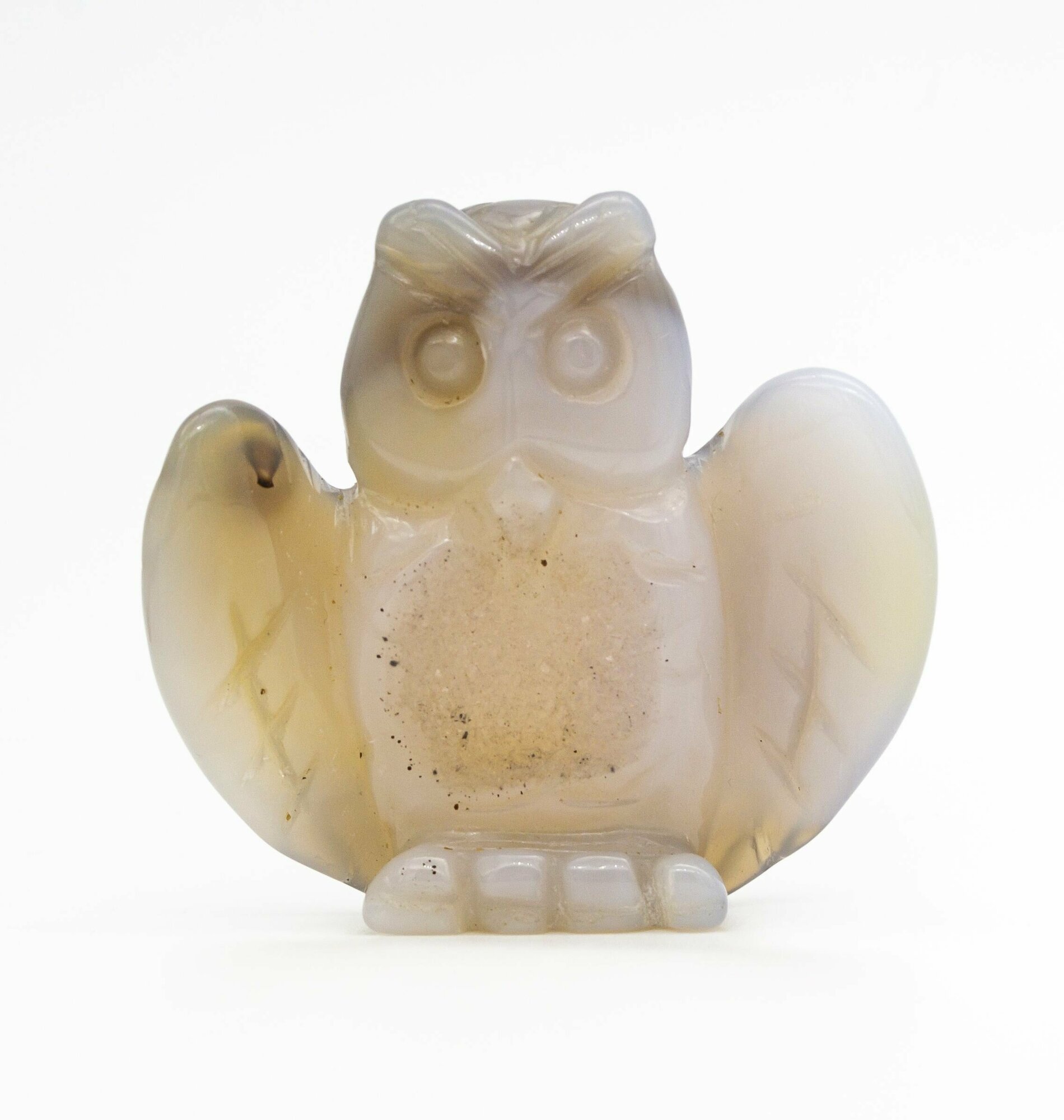 Статуэтка совы из агата (жеода) 15