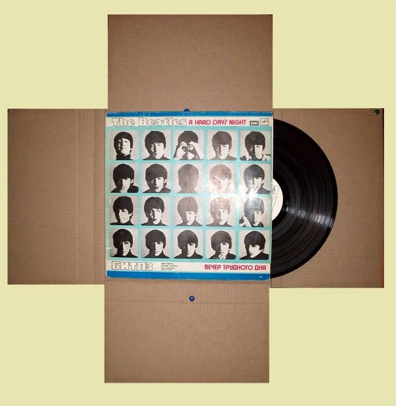 200 шт. Коробка Драйв Директ под виниловые пластинки (для винила от 1 до 5 шт) с двойными стенками, гофрокартон Т23 бурый