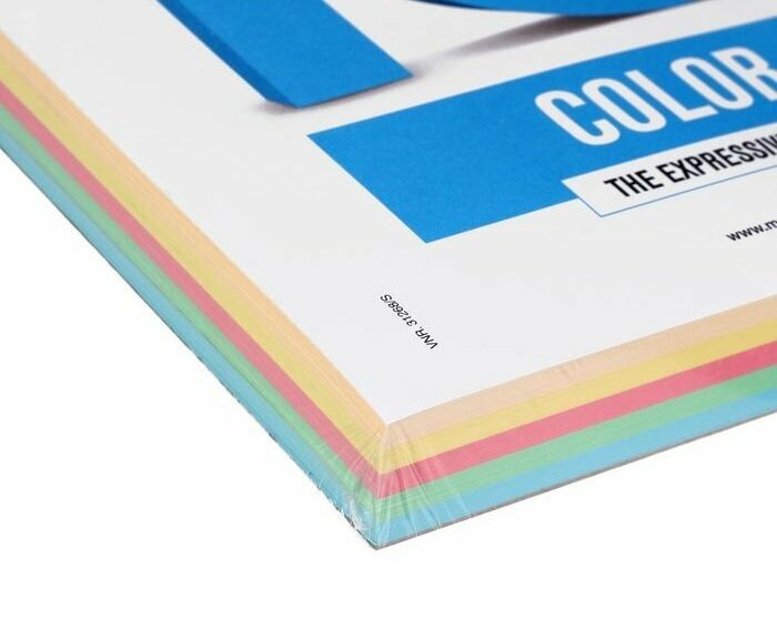 3 шт. Бумага цветная IQ COLOR Pale Mix (пастель А4 80г цв. 20, 23, 25, 28, 30) RB01 для всех видов принтеров и творчества, 5 цветов тонированной двусторон. бумаги по 50л, в коробке Драйв Директ