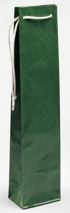 Крафт пакет 2 шт.95x380х65 под бутылку зеленый арт.41