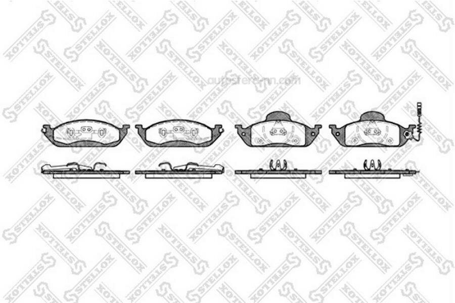 STELLOX 708001BSX колодки дисковые п! с антискрип. пластинами\ Chery, MB W163 2.3/3.2/2.7CDi 98>