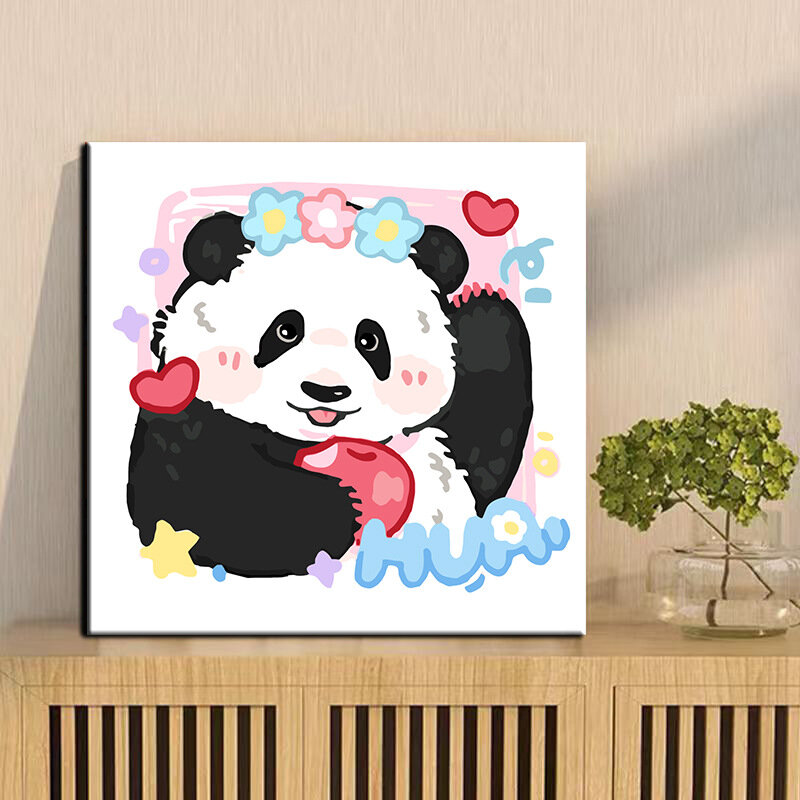 Картина по номерам, панда, 20*20