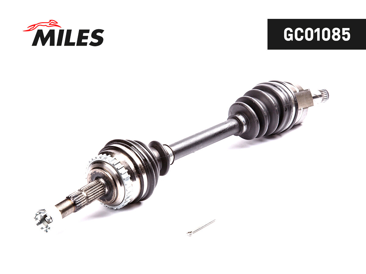 MILES Привод в сборе OPEL CORSA C/COMBO 1.0-1.8 00- левый +ABS