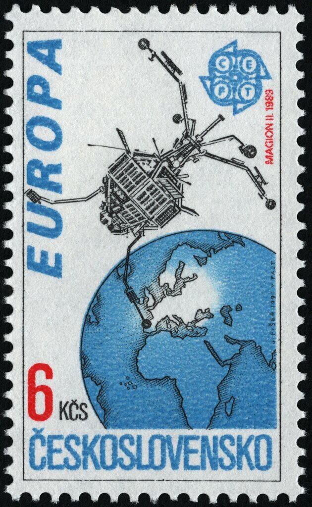 Почтовые марки Чехословакия 1991г. "Европейская аэрокосмическая промышленность" Космические корабли, Космос MNH