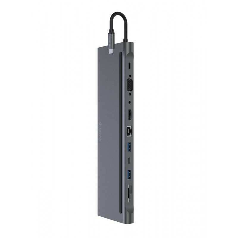 Универсальный многофункциональный адаптер Devia Leopard HDMI 11in1 Hub Gray