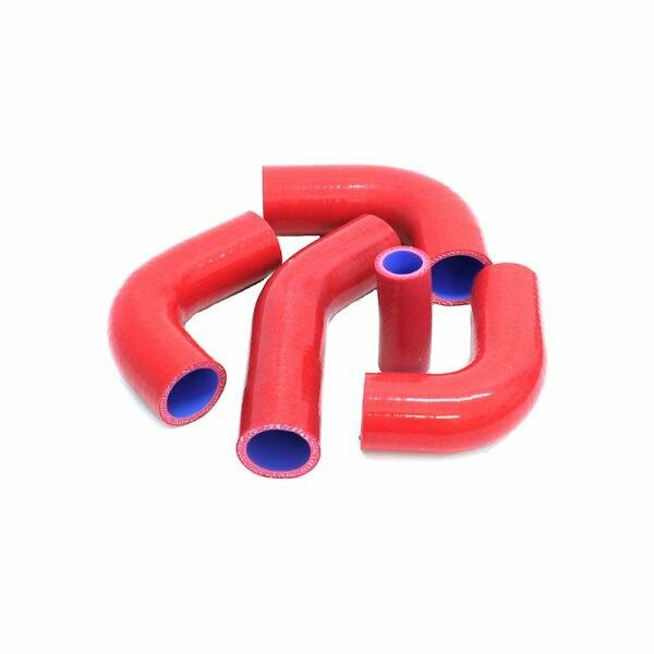 Патрубки радиатора Г-3302 дв.405 Евро-3 (к-т.5 шт) красный силикон 4 слоя ПТП64