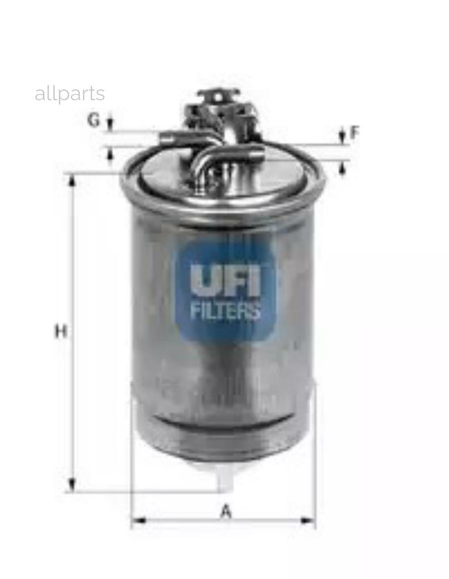 UFI 2436501 Фильтр Дизельный SEAT VOLKSWAGEN