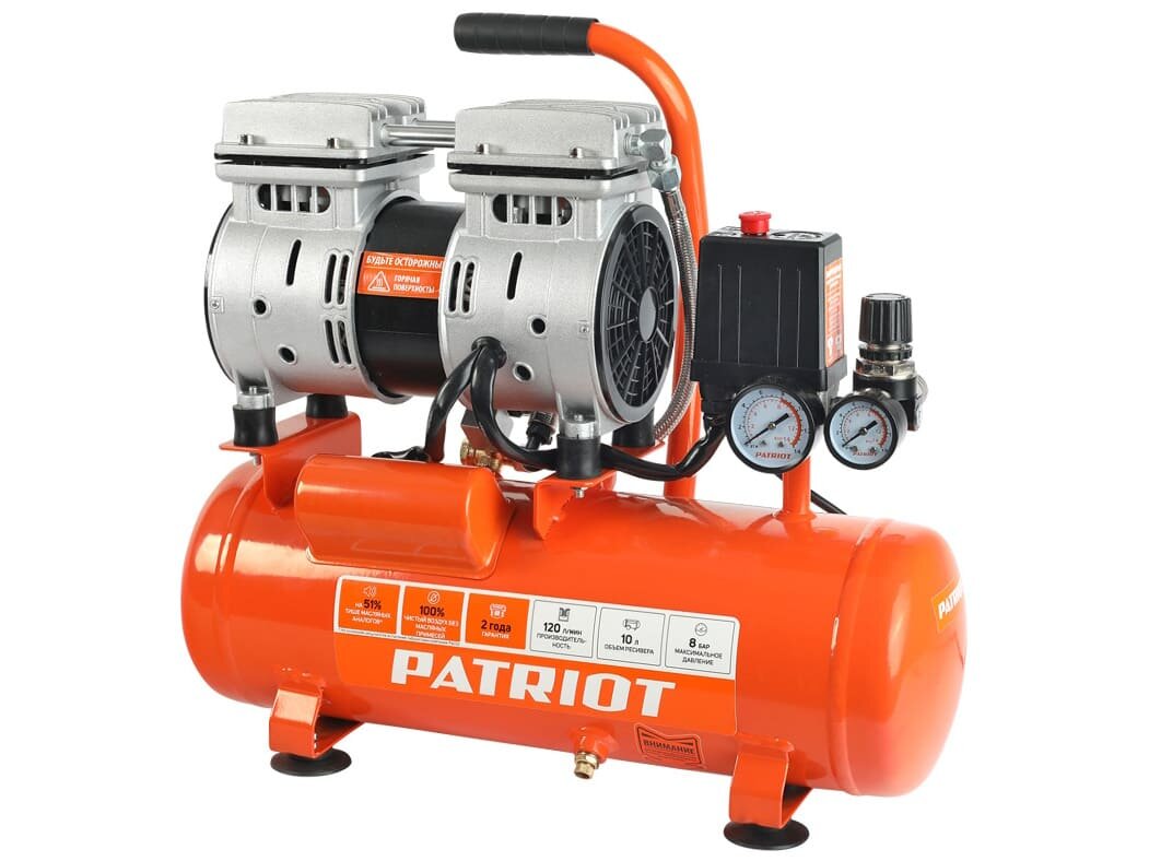 Компрессор Patriot WO 10-120 (0.65 кВт, 120 л/мин, 10 л)