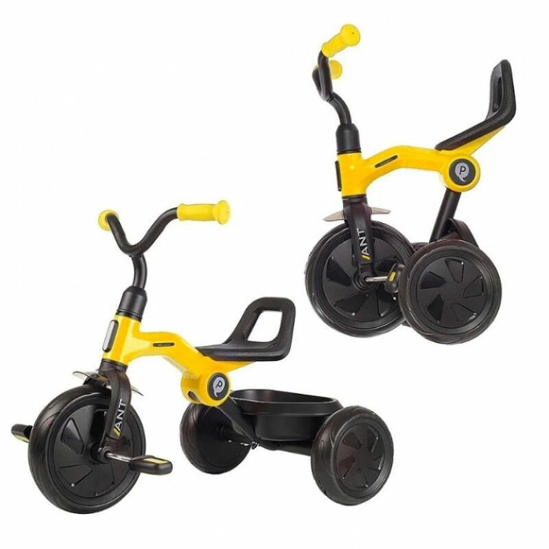 Велосипед 3-ный Qplay, складной механизм, 9"/7", желтый, LH509Y