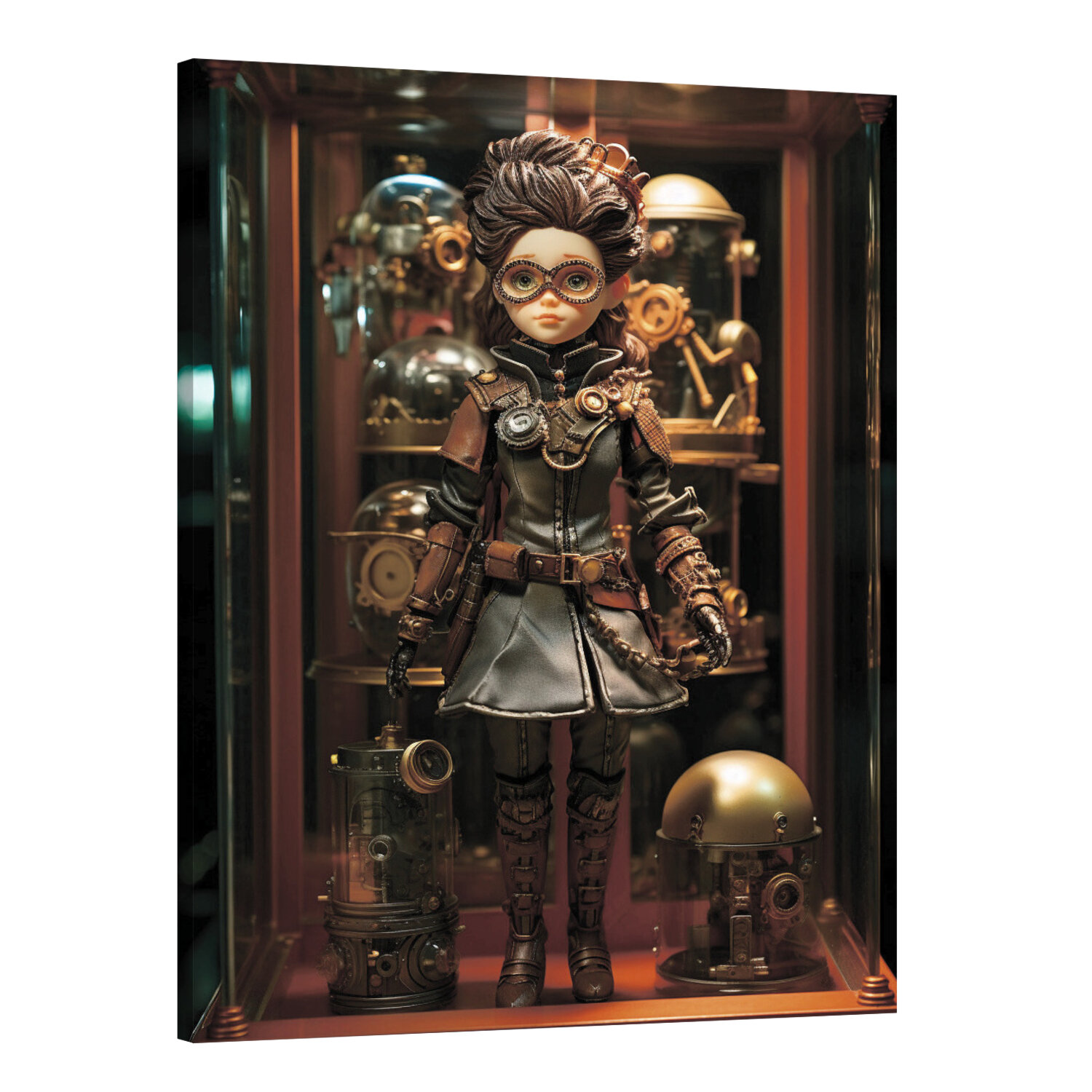Интерьерная картина 50х70 "Кукла в стиле стимпанк"