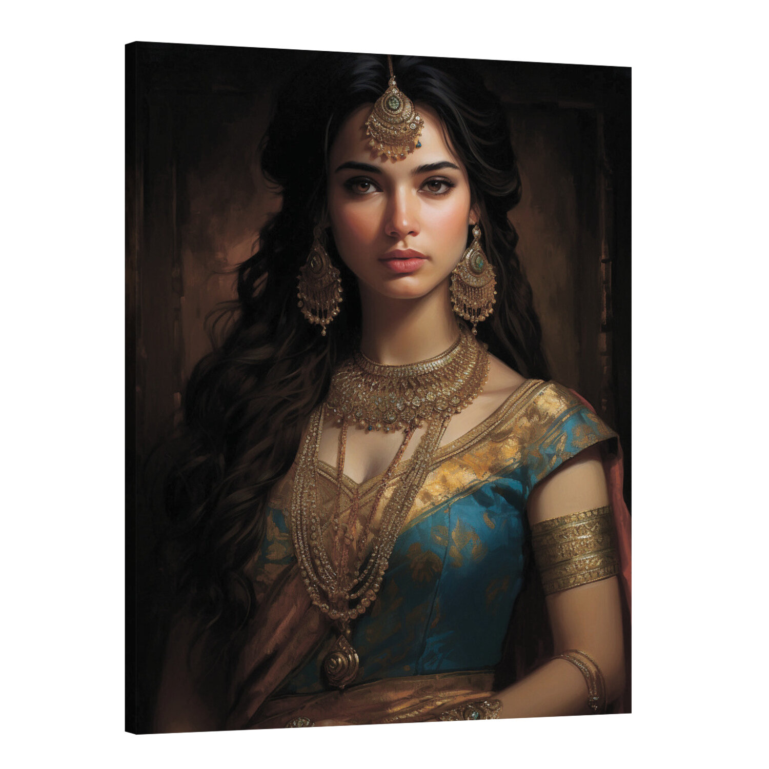 Интерьерная картина 50х70 "Принцесса с золотыми кольцами"