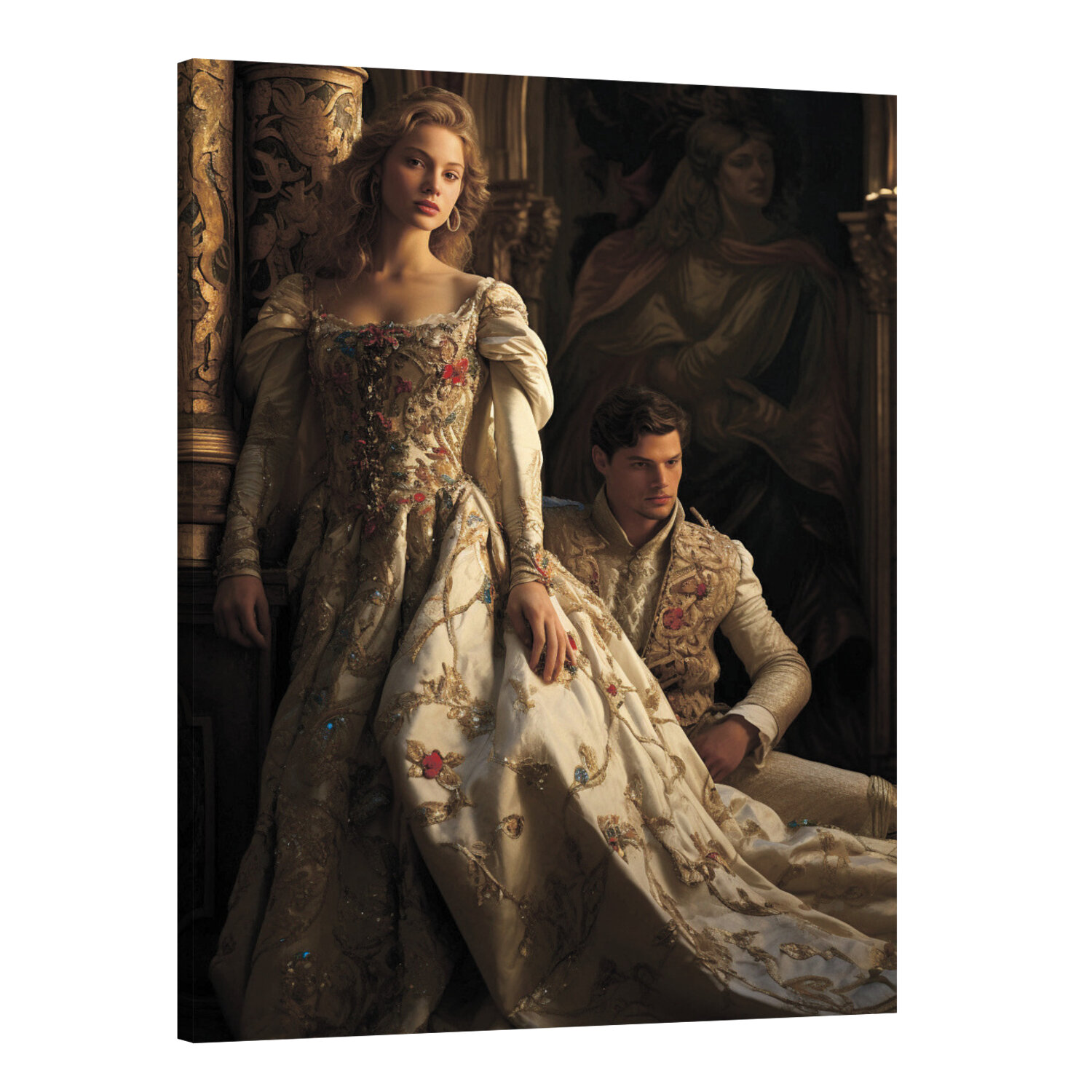 Интерьерная картина 50х70 "Вечная любовь короля и королевы"