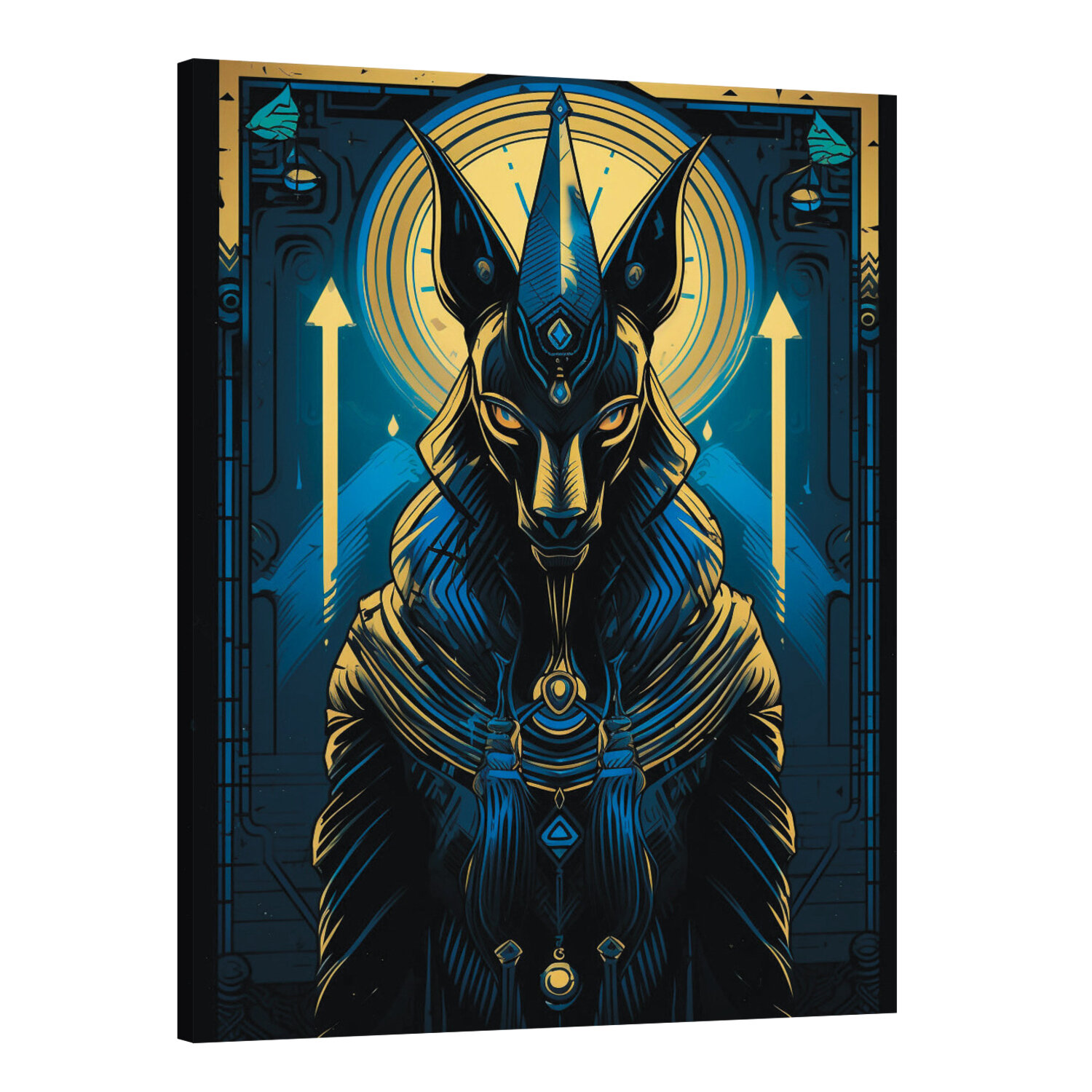 Интерьерная картина 50х70 "Анубис: хранитель забытых таинств"