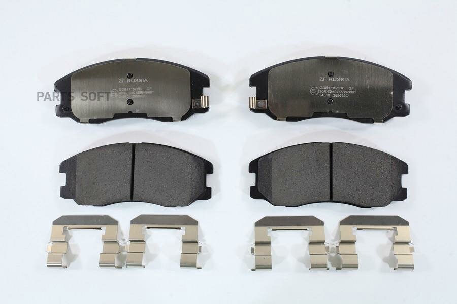 ZF RUSSIA GDB1715ZFR Колодки тормозные передние CHEVROLET CAPTIVA/OPEL ANTARA 2.4/3.2 06- ()
