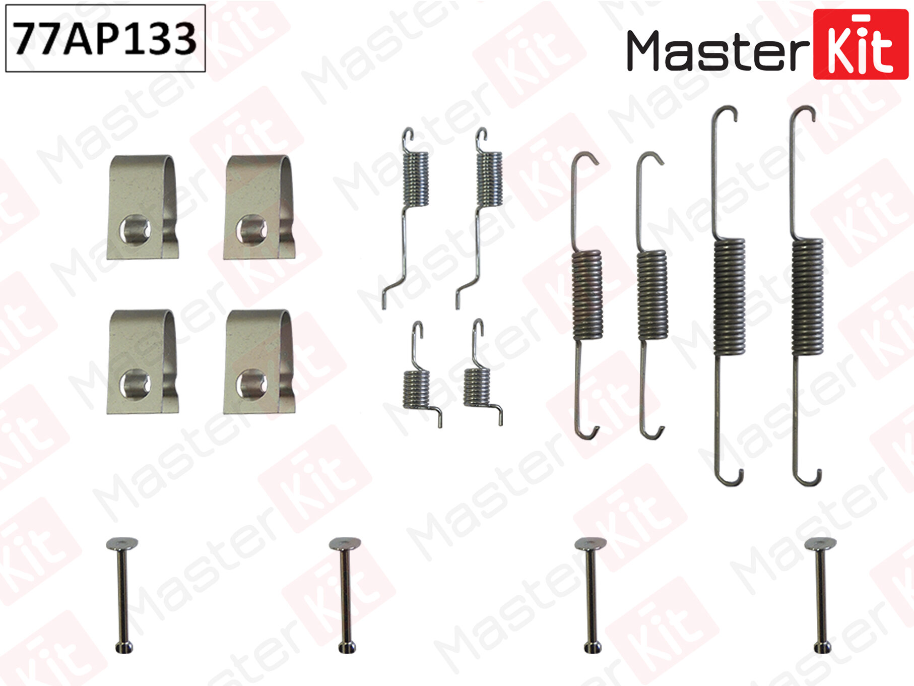 Ремкомплект крепления тормозных колодок Master KiT 77AP133