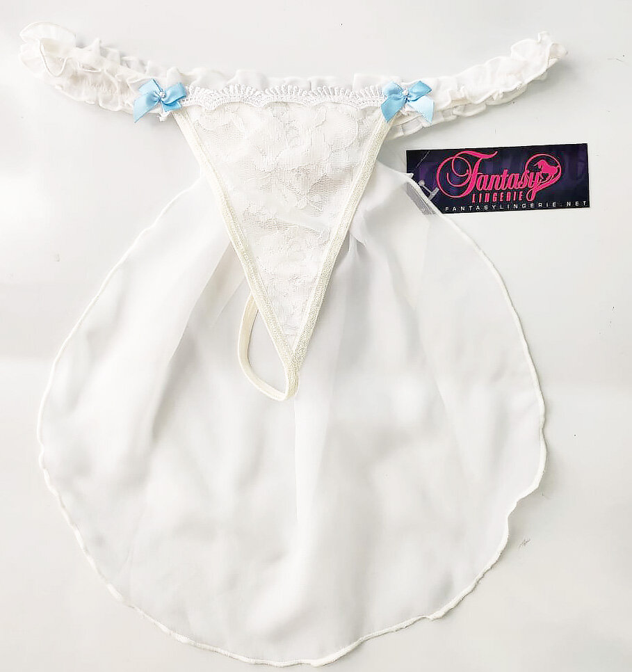 Трусики-стринги от Fantasy Lingerie из свадебной серии со шлейфом, S