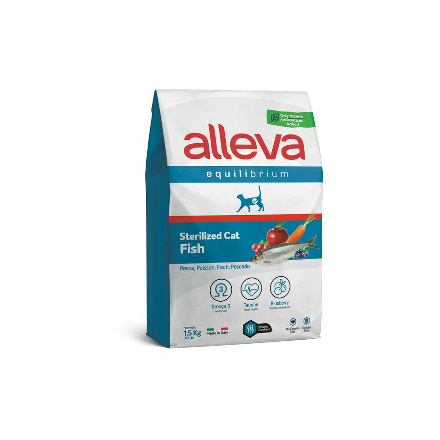 Сухой корм для стерилизованных кошек Alleva Equilibrium Fish Sterilized Cat, с рыбой 1,5 кг