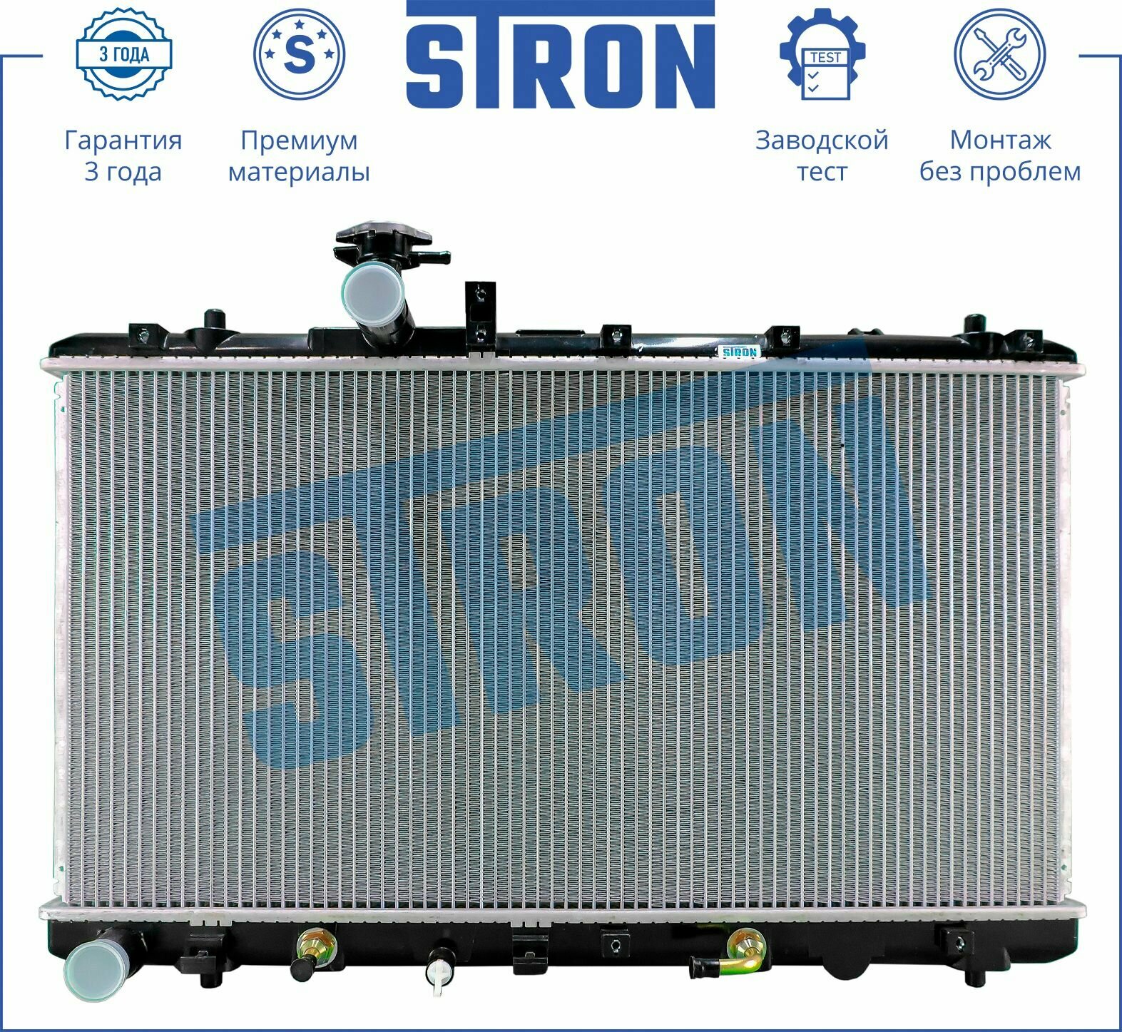 Радиатор охлаждения двигателя STRON для автомобиля FIAT SEDICI, SUZUKI SX4 I, арт. STR0258