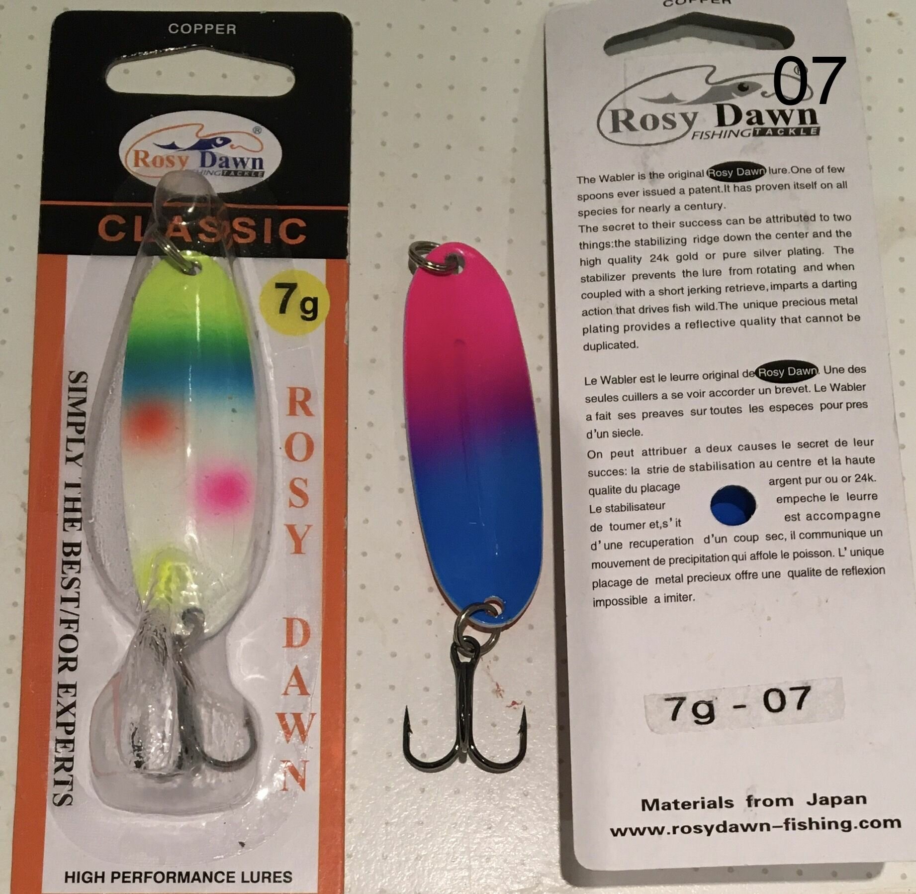 Блесна Rosy Dawn (блесна типа Печенкина) 57мм;7 г; цвет 07