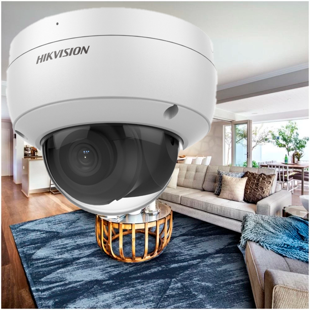 Hikvision DS-2CD2143G2-IU(2.8mm) 4 Мп купольная IP-камера AcuSense с микрофоном