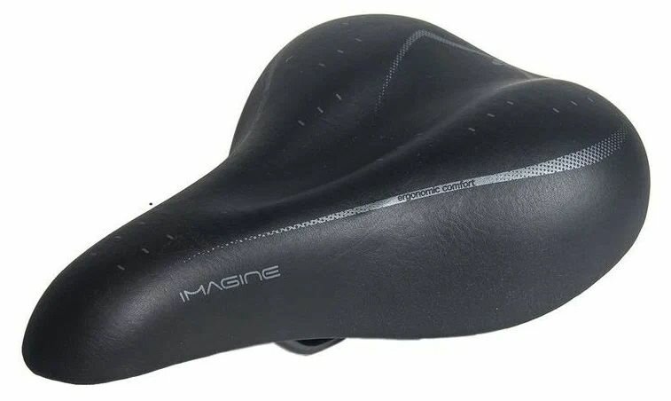 Седло DDK-D221 комфортное стальная рамка черно-серое