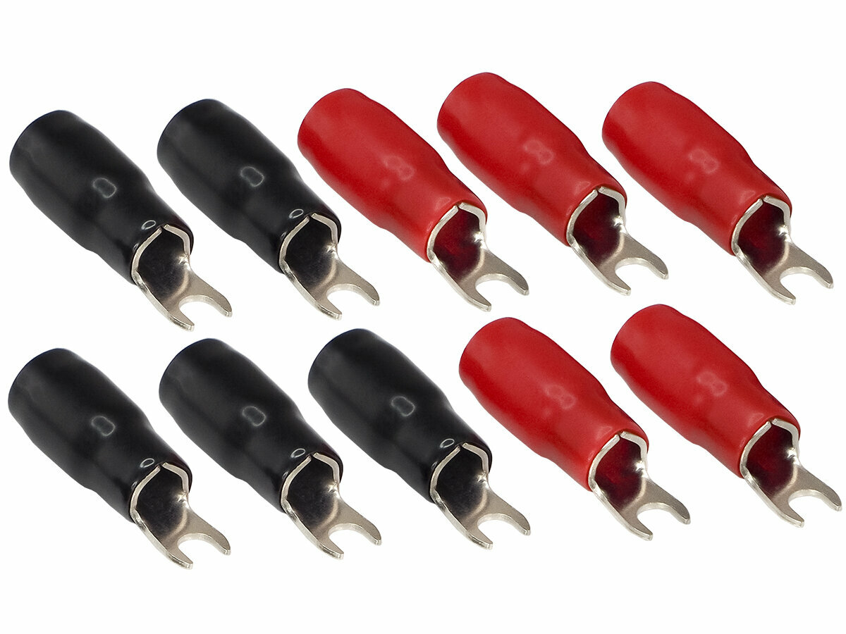 Клеммы "вилка" AurA ACN-S204/10, 4,2мм, вход 4AWG/20мм2, (10 шт).