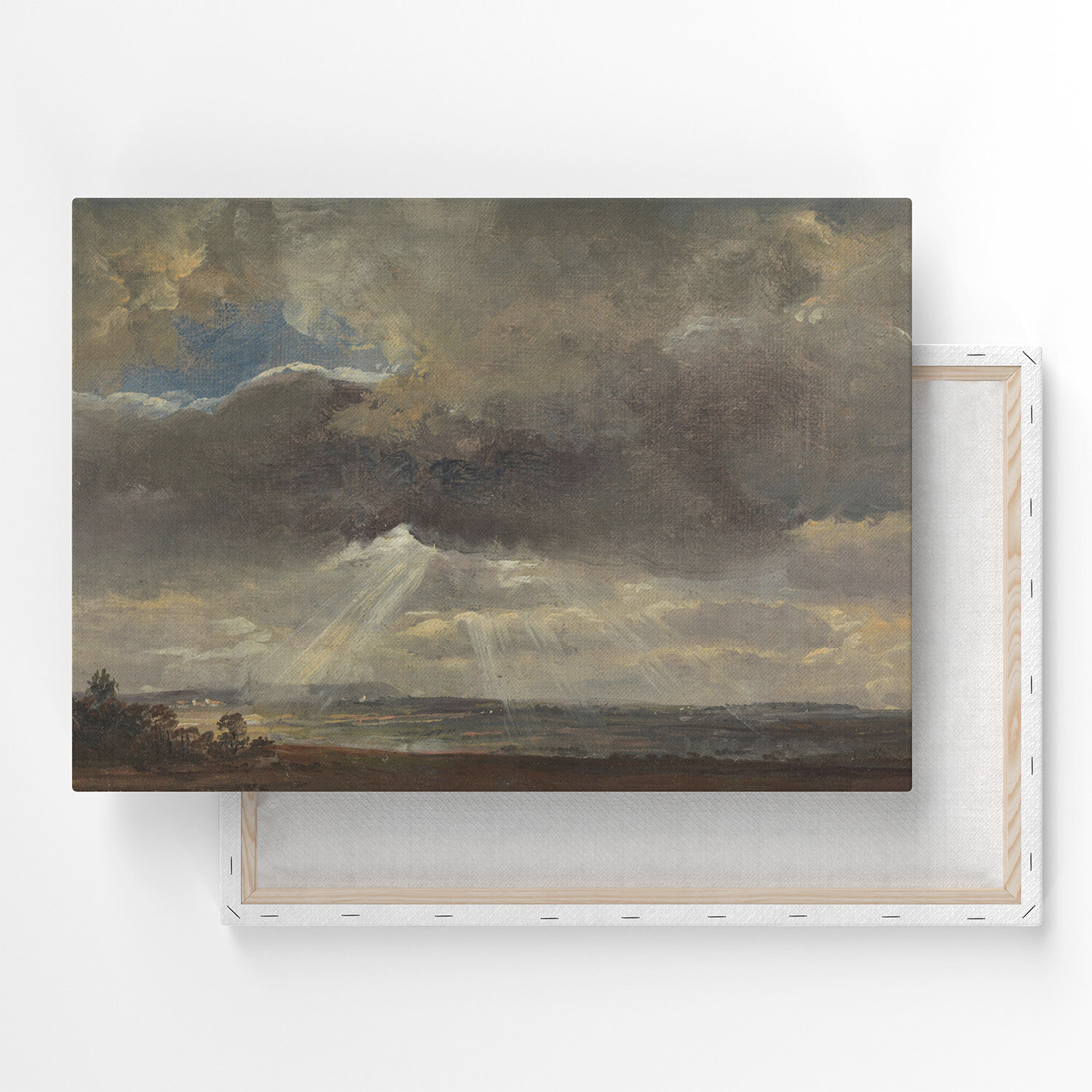 Картина на холсте, репродукция / Юхан Кристиан Даль - Clouds and Sunbeams / Размер 80 x 106 см