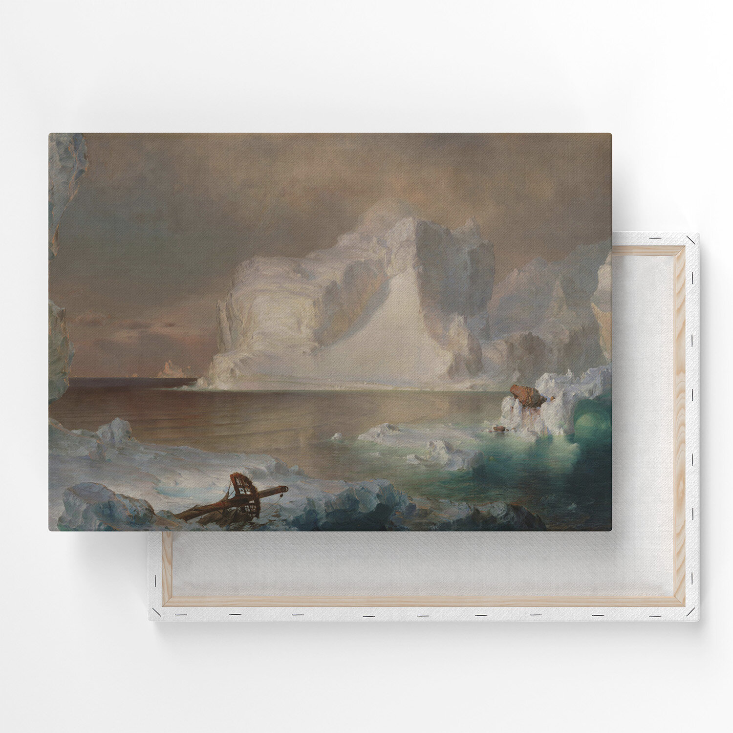 Картина на холсте, репродукция / Фредерик Эдвин Чёрч - The Icebergs / Размер 40 x 53 см