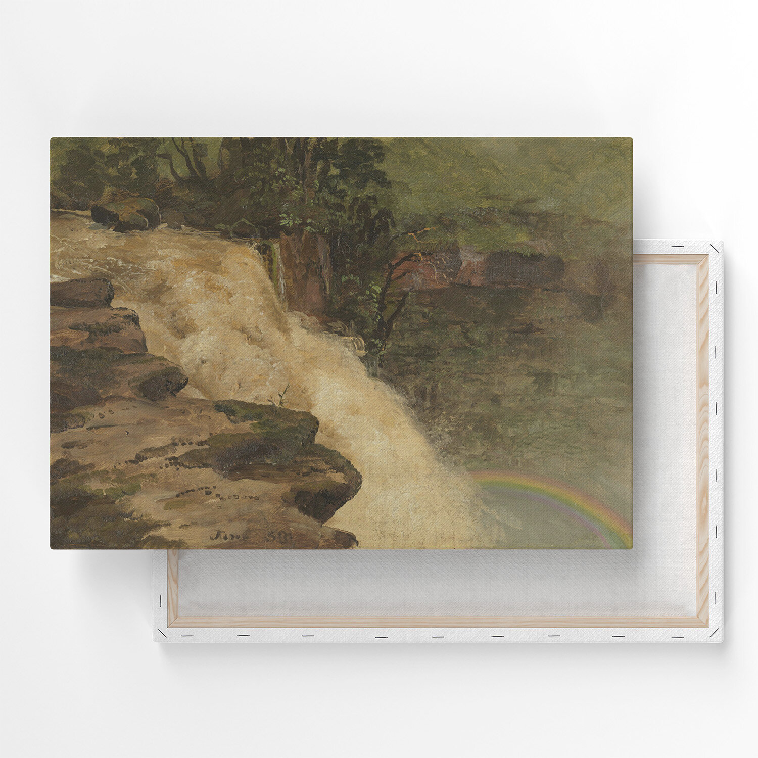 Картина на холсте, репродукция / Фредерик Эдвин Чёрч - A Waterfall in Colombia / Размер 60 x 80 см