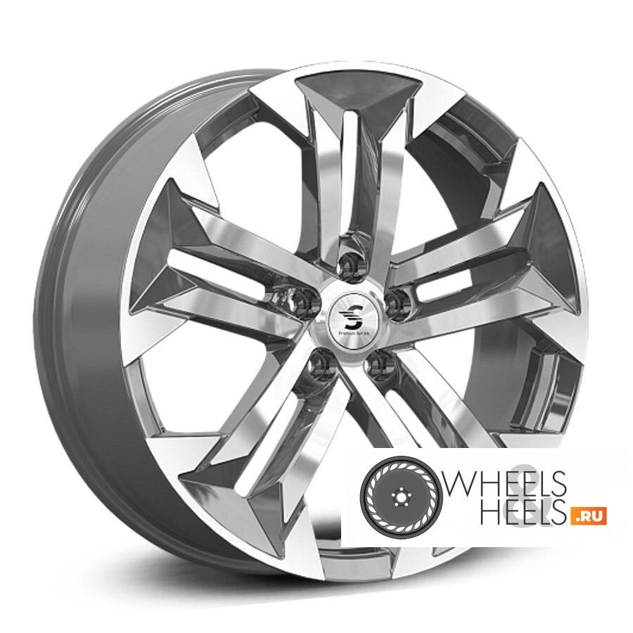 Premium Series КР015 Haval Dargo 19x7.5 5x114.3 et40 dia66.6 Темно - серый глянцевый с полированной лицевой поверхностью