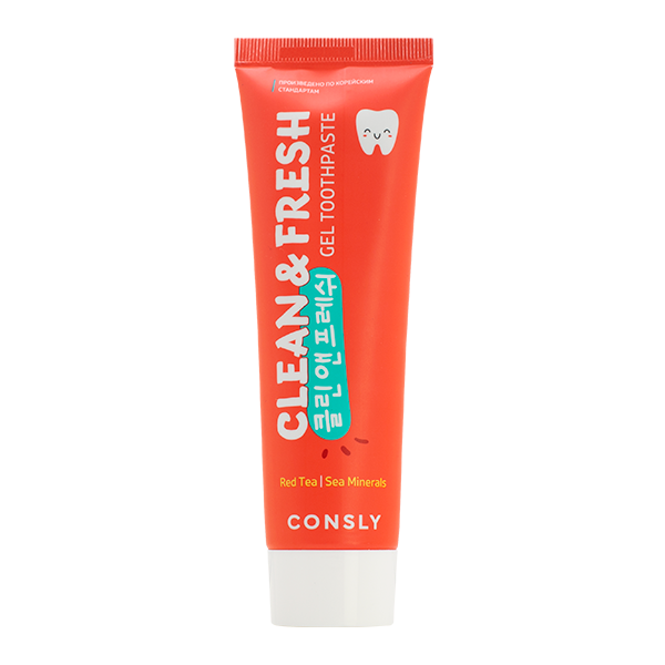 Consly Clean&Fresh Red Tea & Sea Minerals Gel Toothpaste Гелевая зубная паста с экстрактом красного чая и морскими минералами