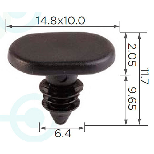 Клипса уплотнителя двери/капота/багажника (OEM: 72311S10003) 773276