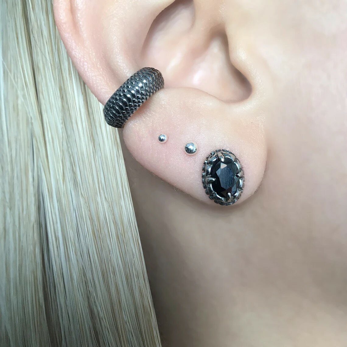 Комплект серег, металл, циркон, фианит