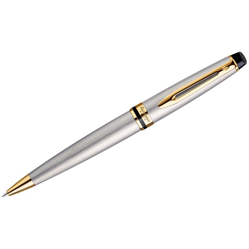 Ручка шариковая Waterman "Expert Stainless Steel GT", синяя, 1,0 мм, подарочная упаковка (S0952000)