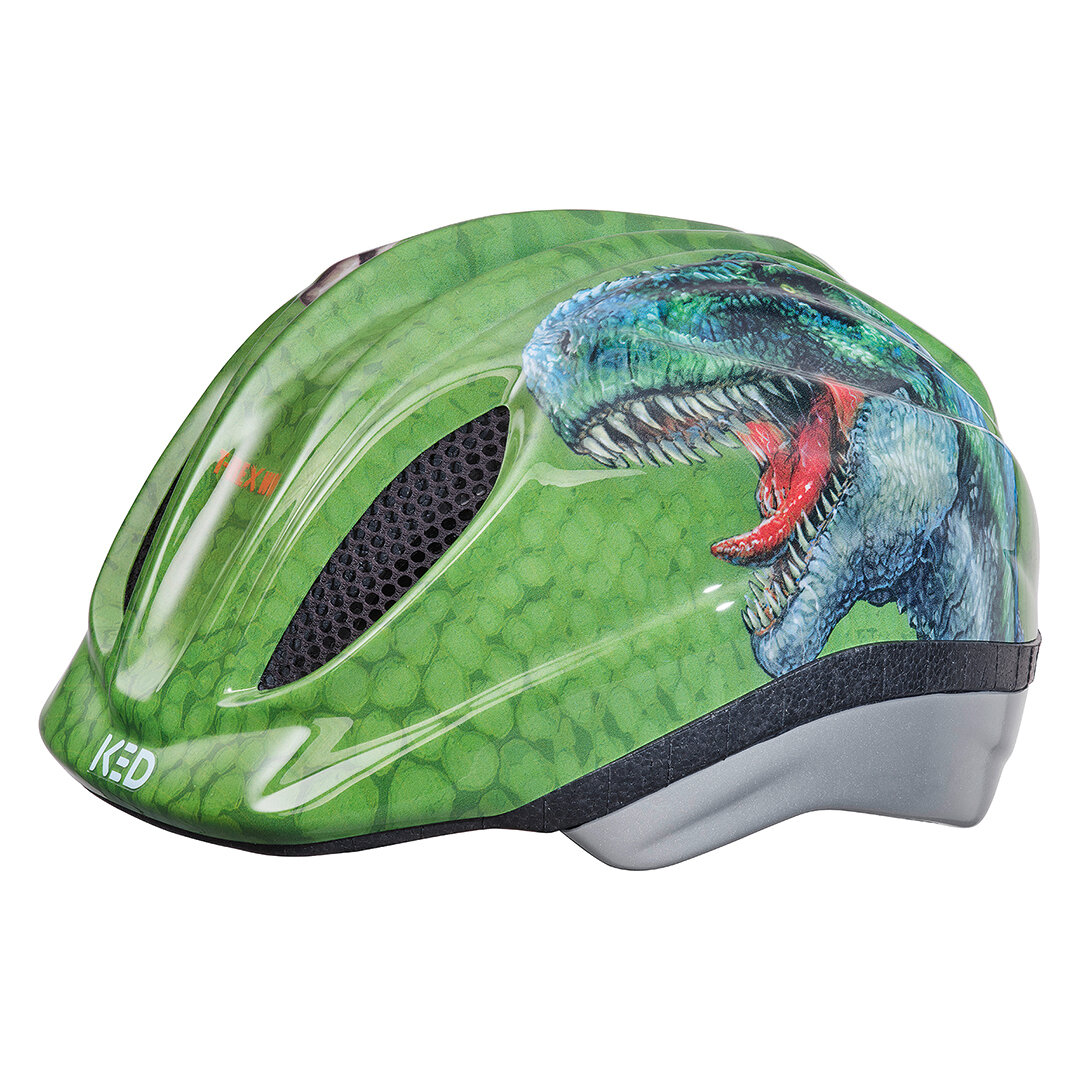 Детский велосипедный шлем KED Meggy Originals T-Rex, размер M (52-58 см)
