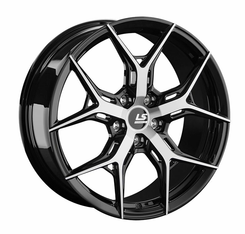 Колесный диск LS FORGED LS FG14 20x9" PCD5x112 ET35 D66.6 черный глянцевый с полированными лучами