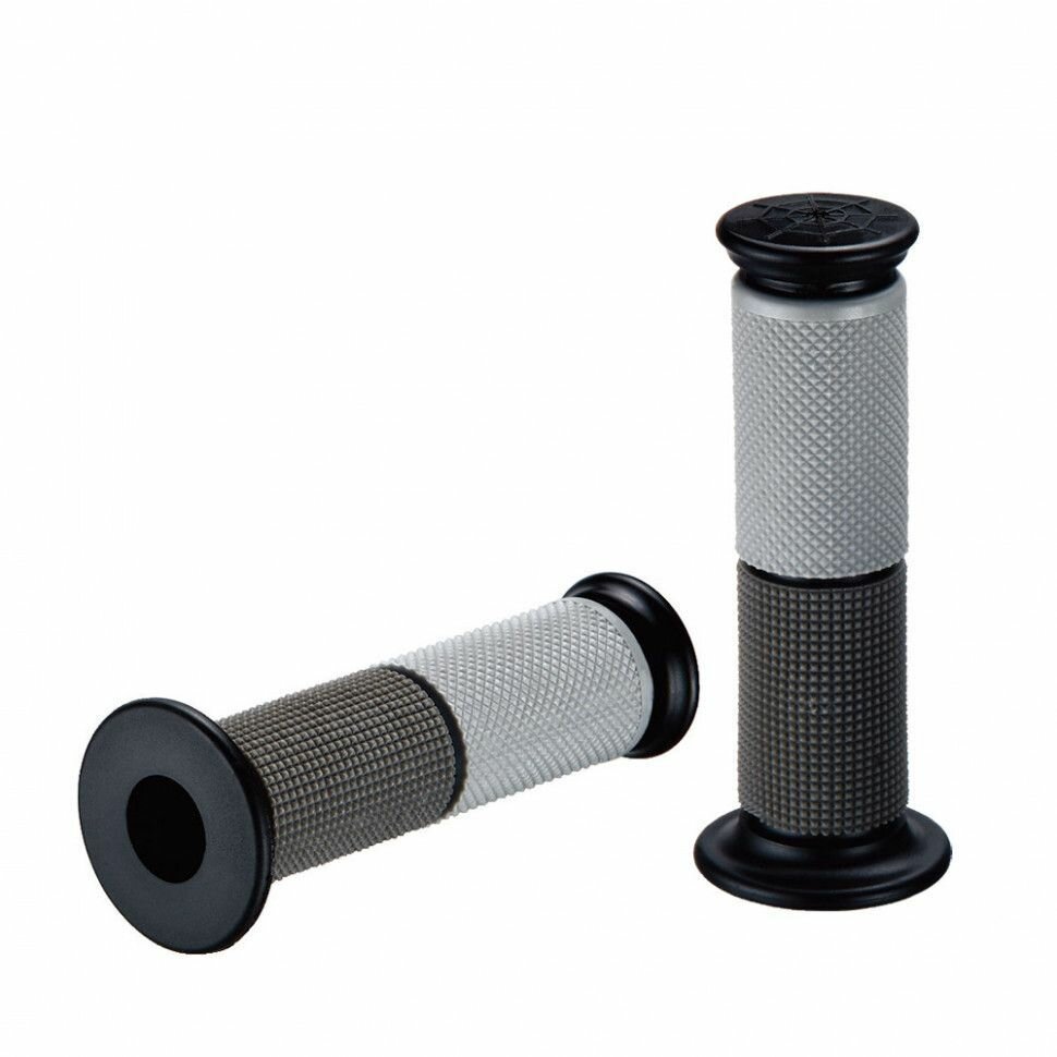 Грипсы руля Accel RGP-070XT3-130, для разных моделей мотоциклов, трехкомпонентные, черные/серые