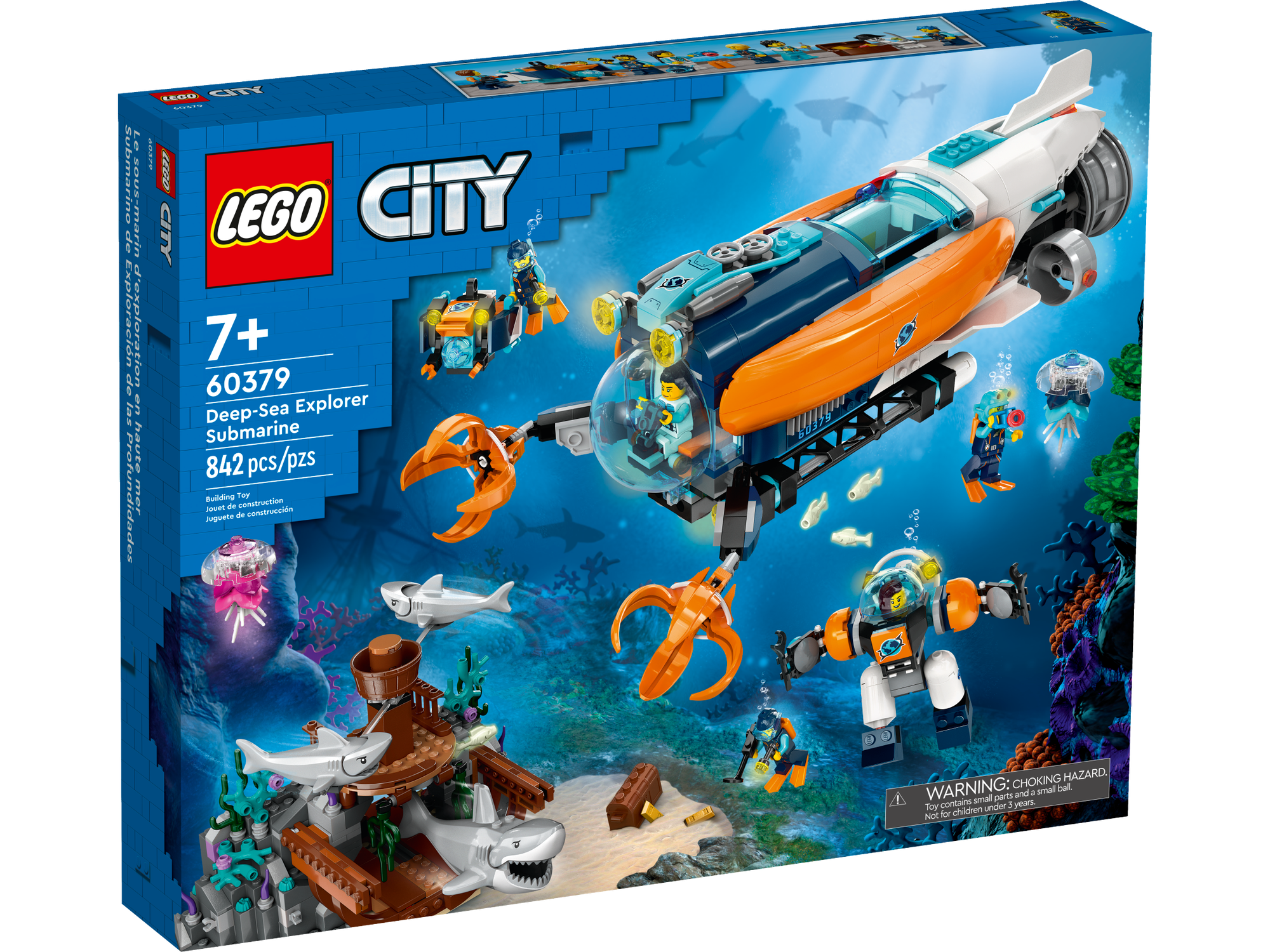 Конструктор LEGO City 60379 Глубоководная исследовательская подводная лодка