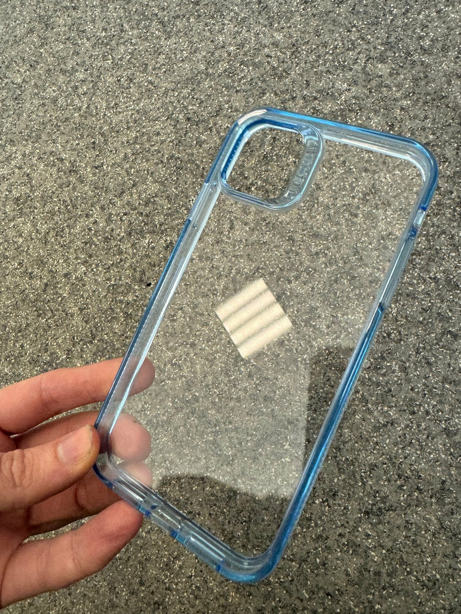 Чехол панель накладка бампер MyPads Asec для iPhone 14 Pro Max тонкая пластиковая крышка прозрачная полная окантовка синий MyPads