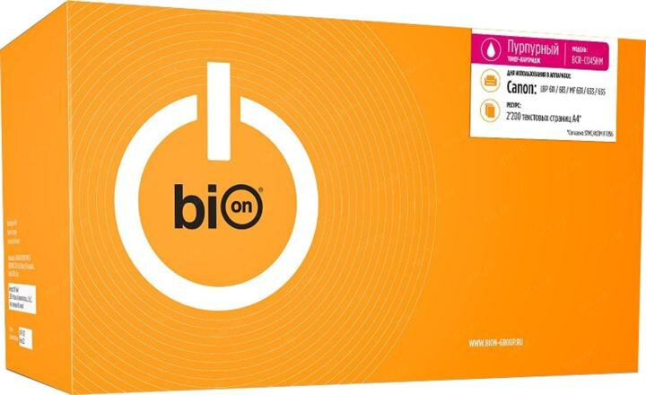 Bion Cartridge 045H M для Canon LBP-611/613/MF631/633/635, пурпурный ,2200 страниц