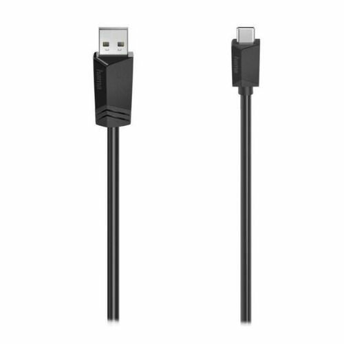 Кабель HAMA 200631, USB Type-C (m) - USB (m), 0.75м, черный