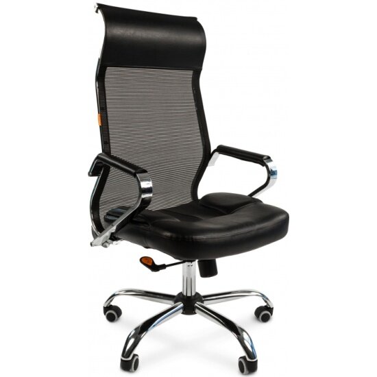 Кресло руководителя Chairman 700 Россия экопремиум черный/сетка н. м.