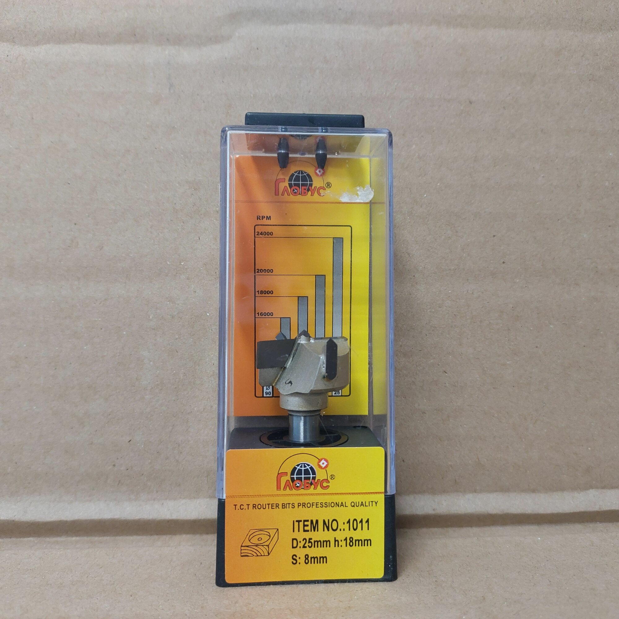 Форстнера Глобус 1011 D:25mm I:18mm d:8mm Форстнера Арт:1011D25d8