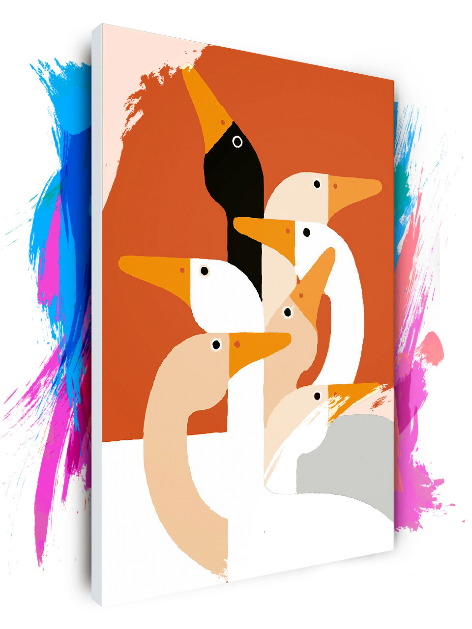 Картина по номерам на холсте Гуси, 40 х 60 см