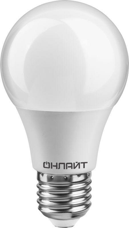 Лампа светодиодная 71 650 OLL-A60-10-230-4K-E27 10Вт грушевидная 4000К нейтр. бел. E27 1000лм 176-264В онлайт 71650-10 шт