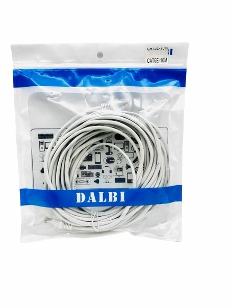 Кабель для интернет-соединения CAT5E- 10 м, серый