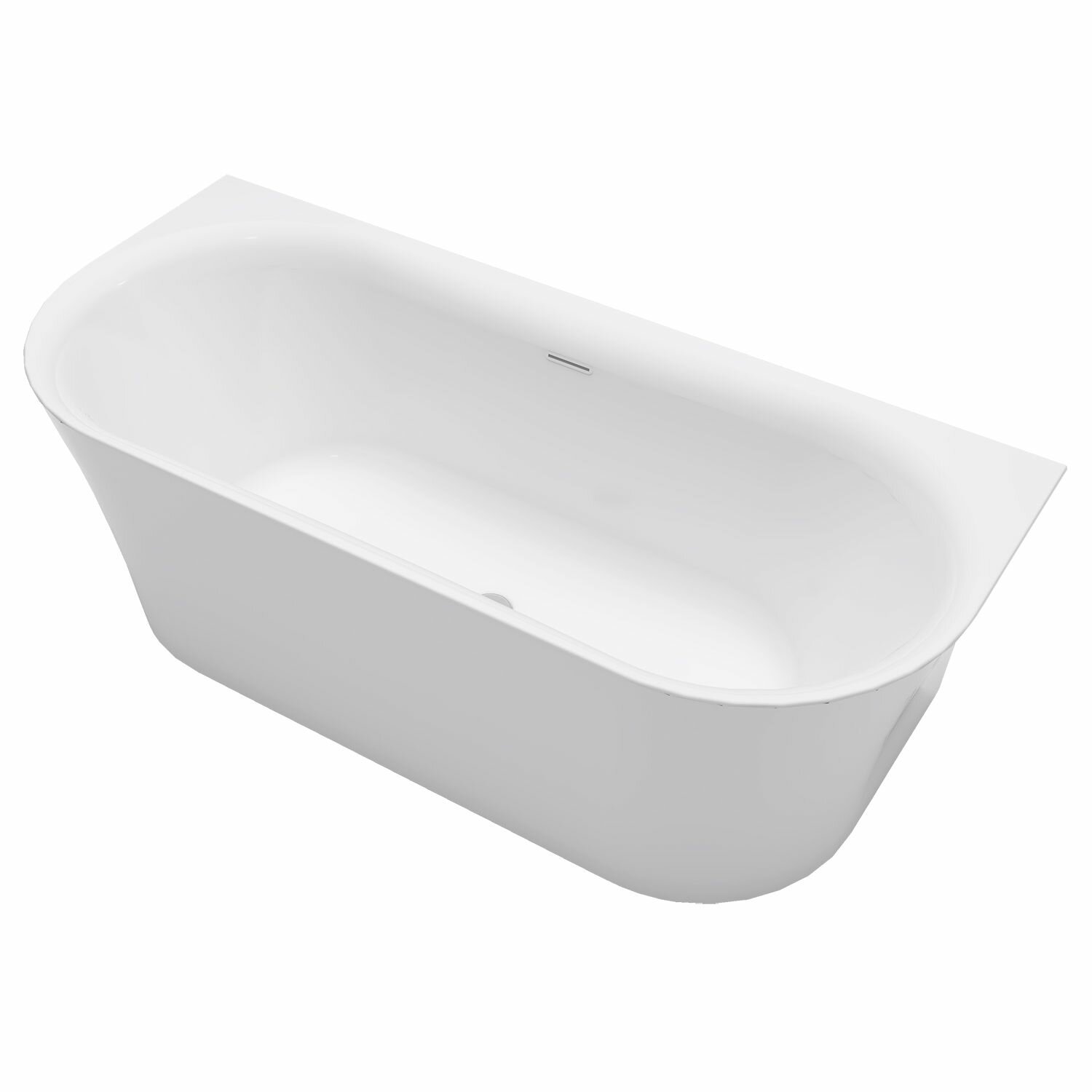 Ванна акриловая Azario ENGELS 1800x750x580 пристенная, в комплекте с сифоном и металлической рамой (ENG18075)