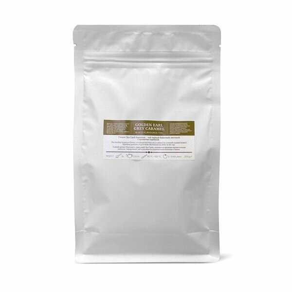Чай Althaus Golden Earl Grey Caramel, черный байховый с карамелью и золотой крошкой, 200гр