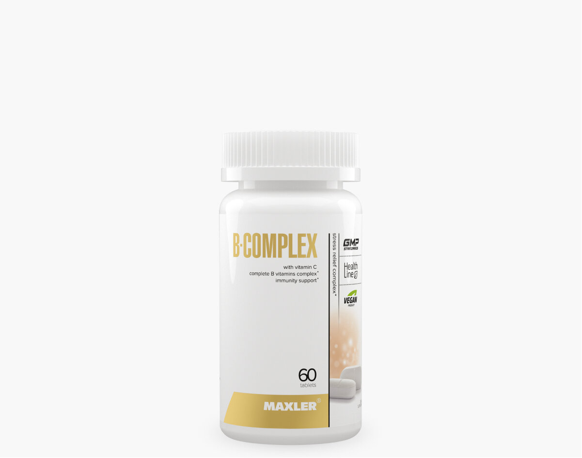 Витамины группы Б Maxler B-Complex 60 таблеток для иммунитета