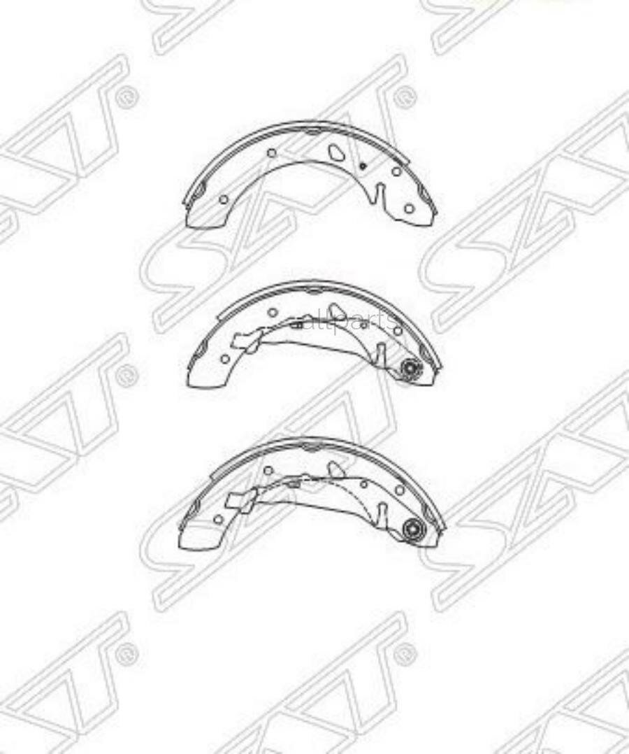 SAT ST-04495-05030 Колодки тормозные барабанные Toyota Avensis (T220) 97-03